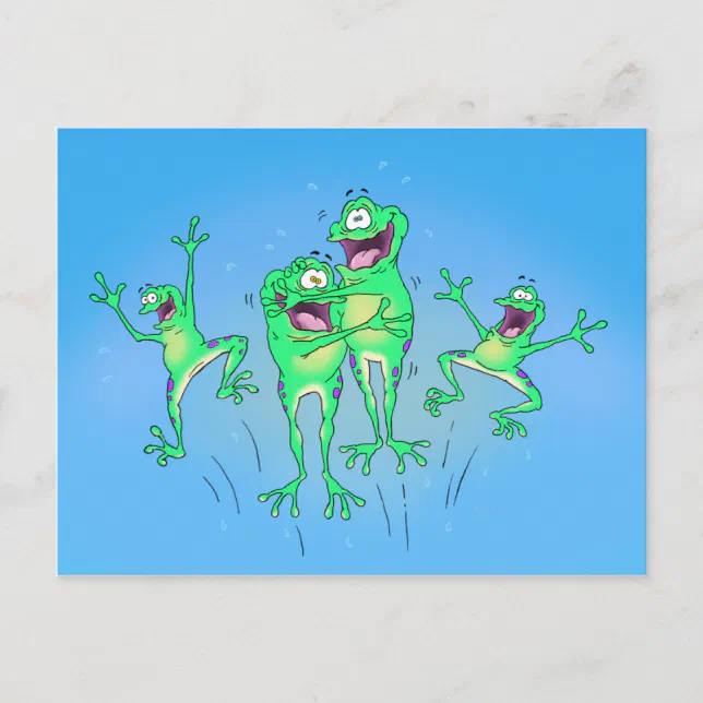 Happy Frogs Postcard | Zazzle