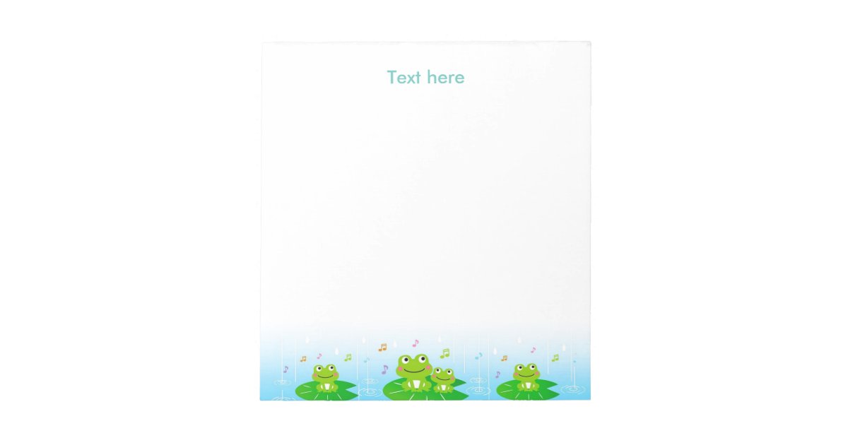 Happy Frogs Simple Notepad | Zazzle