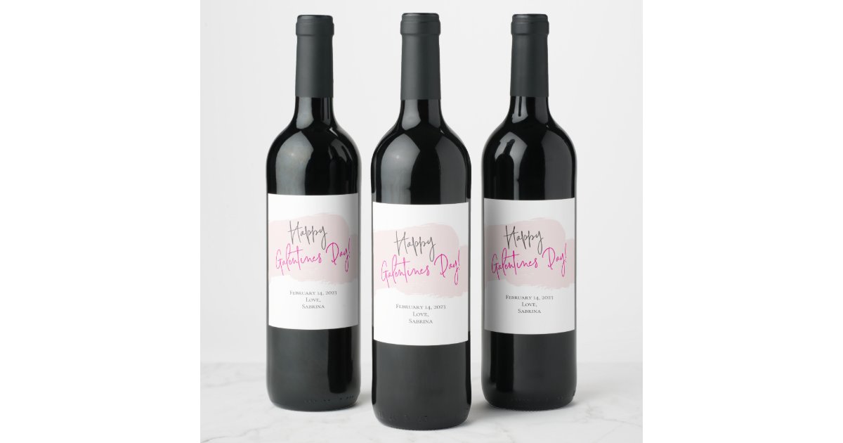Happy Galentine's Day Wine Labels | Zazzle