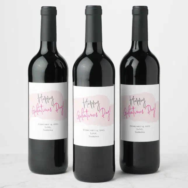 Happy Galentine's Day Wine Labels | Zazzle