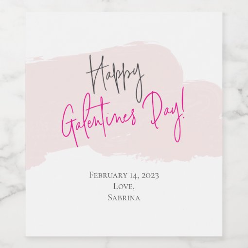 Happy Galentine's Day Wine Labels | Zazzle