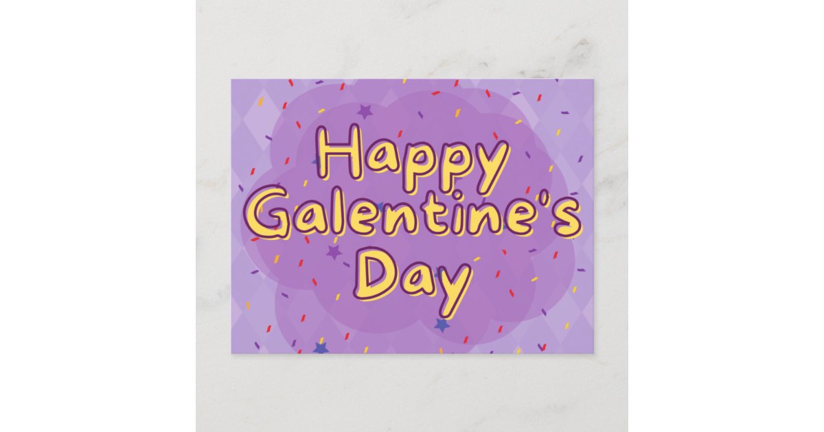 Happy Galentine's Platonic Valentine Postcard | Zazzle