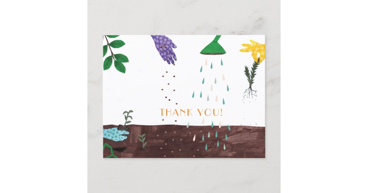 Happy Gardening Season | Gardener Thank You Postcard | Zazzle