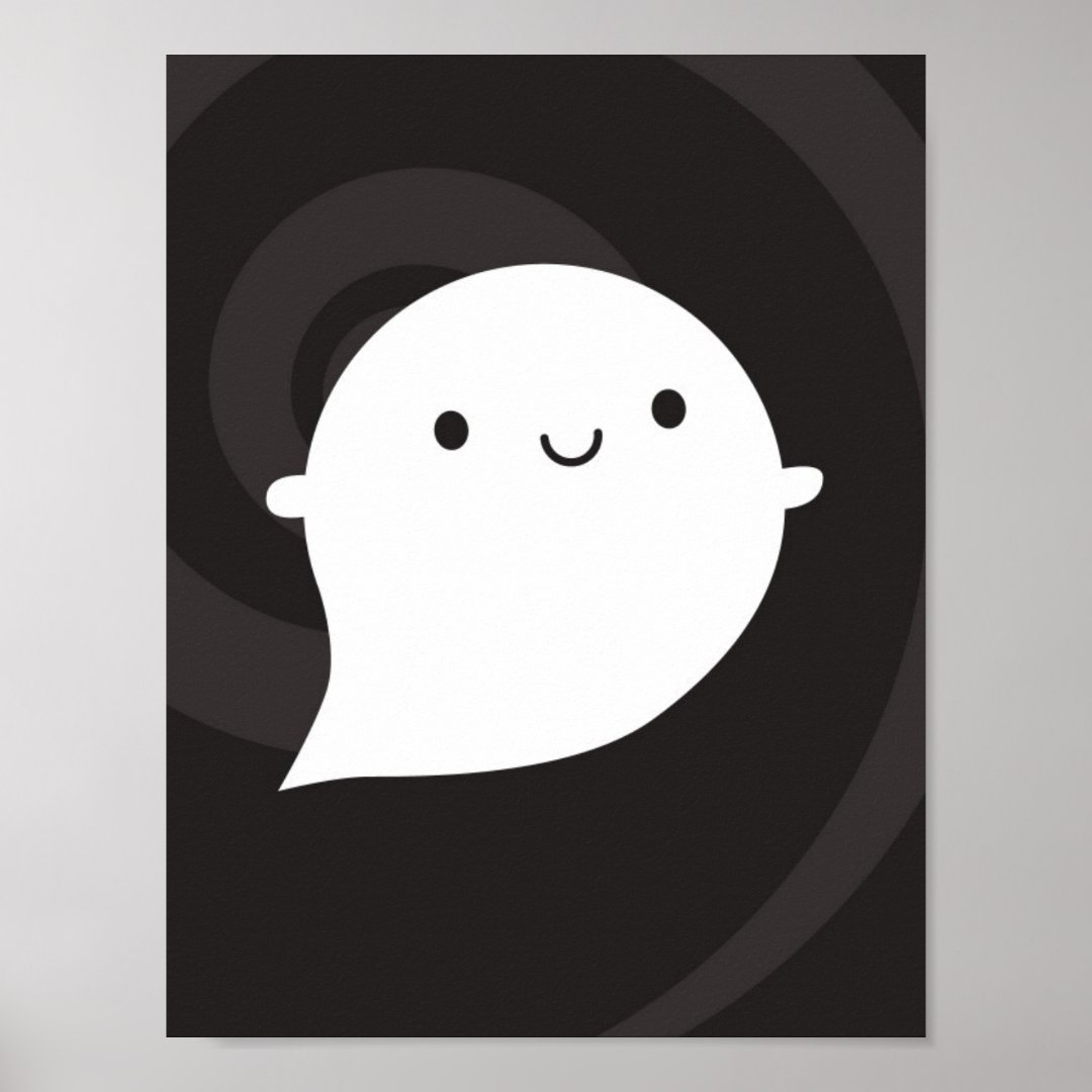 Happy Ghost Poster | Zazzle