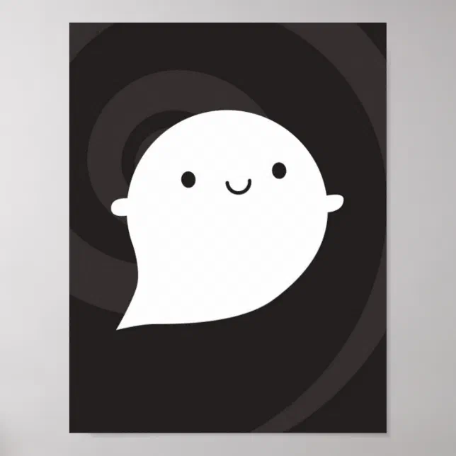 Happy Ghost Poster | Zazzle