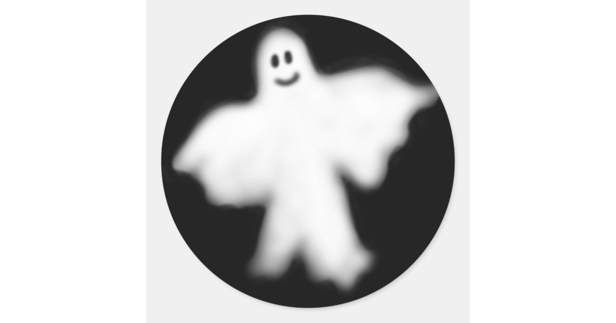 Happy Ghost Sticker | Zazzle