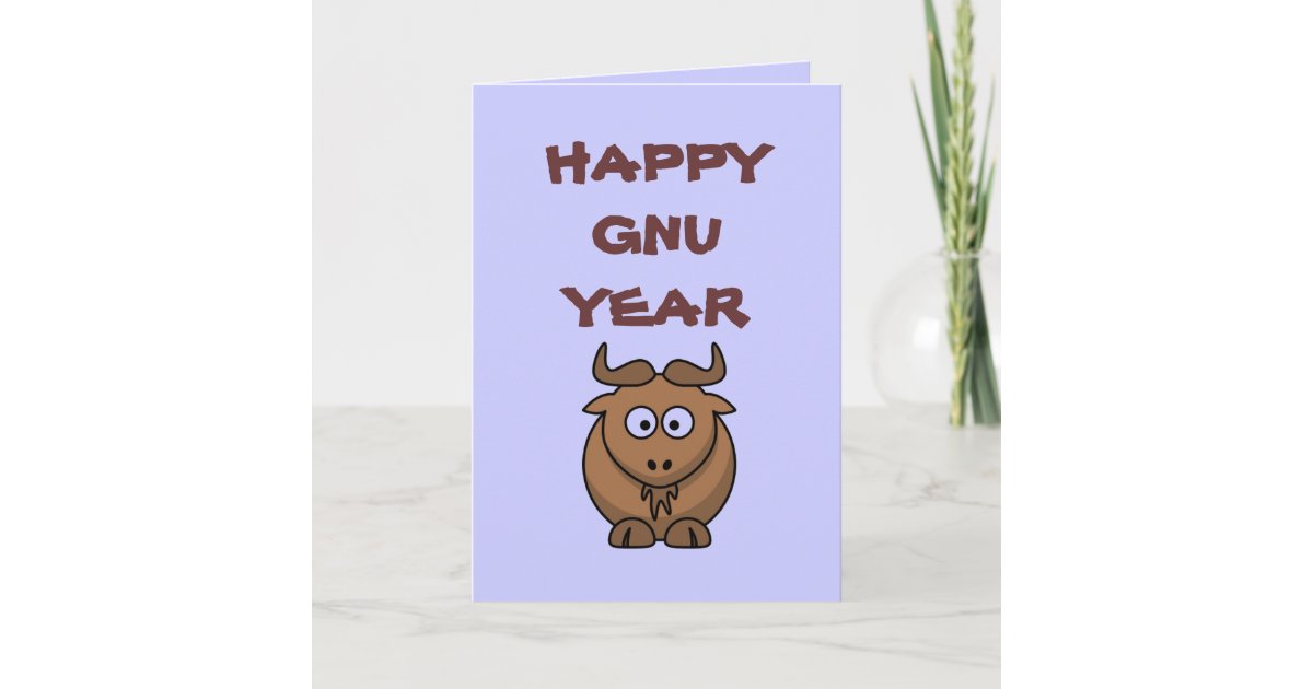 Happy Gnu Year Holiday Card | Zazzle