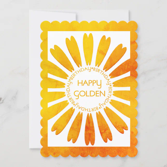 Happy Golden Birthday Card | Zazzle