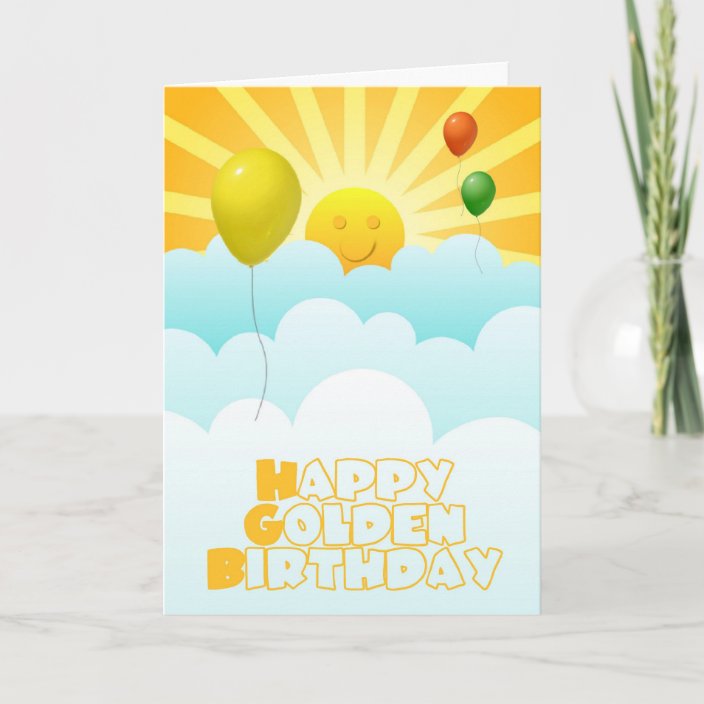 Happy Golden Birthday Card | Zazzle.com