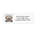Happy Goldendoodle Return Address Label | Zazzle