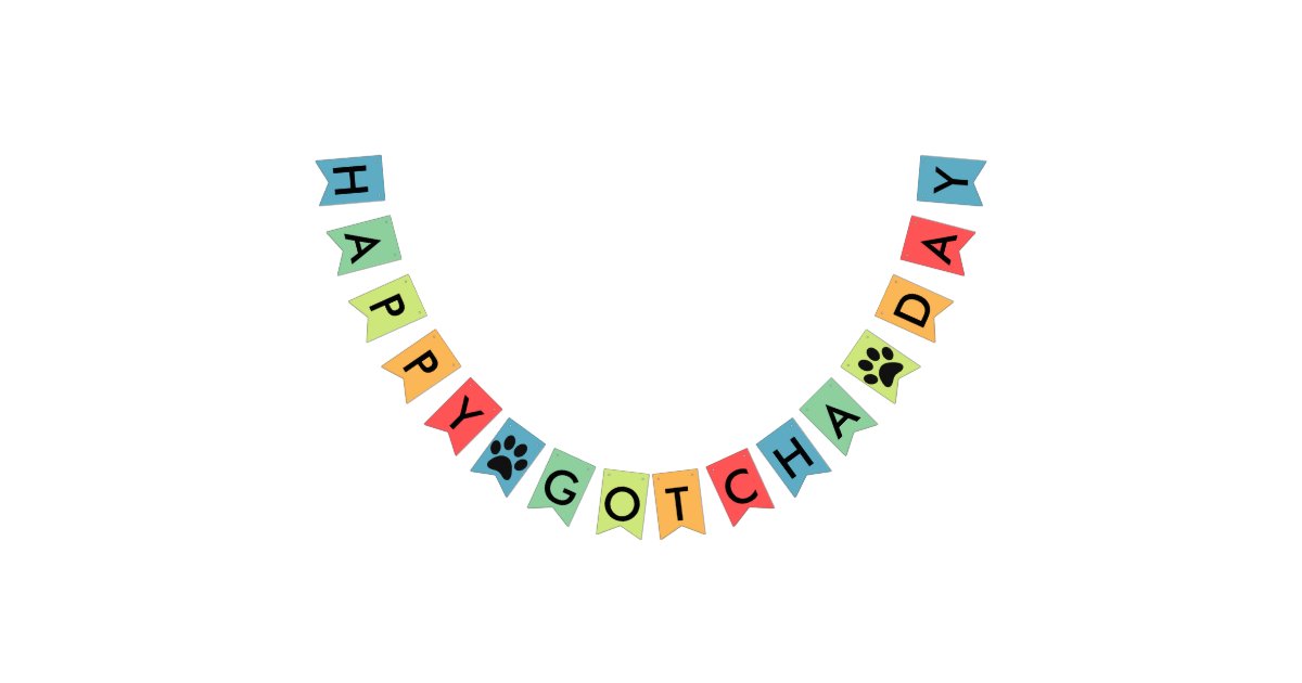 Happy Gotcha Day Bunting Flags | Zazzle
