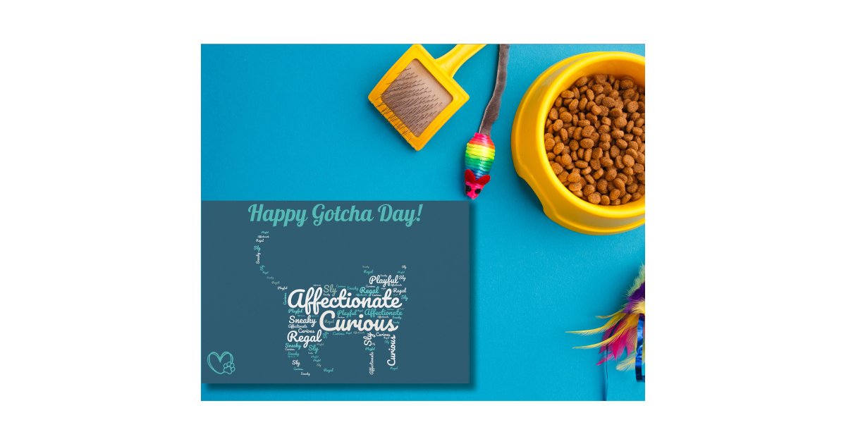 Happy Gotcha Day Pet Cat Card | Zazzle
