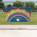 "Happy Graduation!"Custom Rainbow Banner | Zazzle