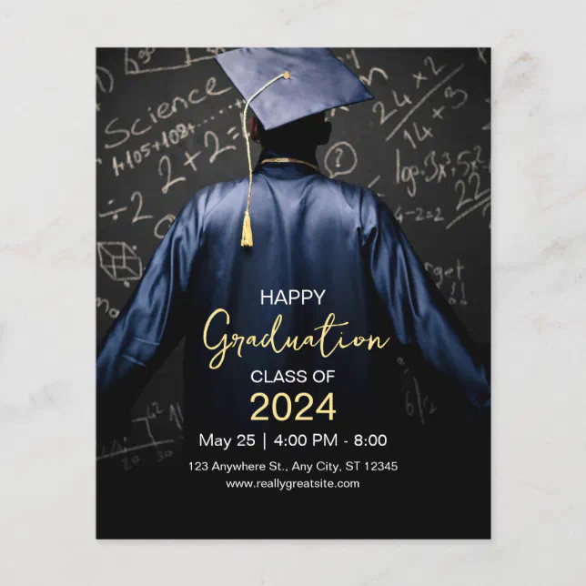 Happy Graduation Invitation, Class Of 2024 Flyer | Zazzle