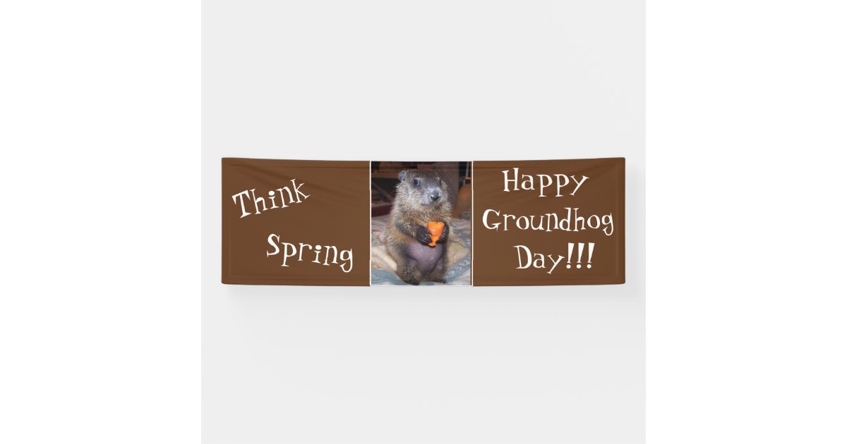 Happy Groundhog Day Banner | Zazzle