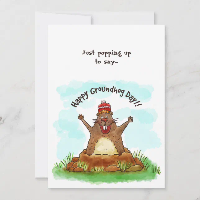 Happy Groundhog Day Card | Zazzle
