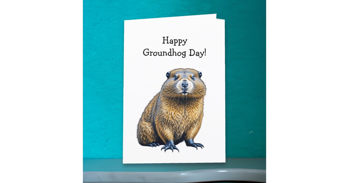 Happy Groundhog Day | February 2nd Card | Zazzle
