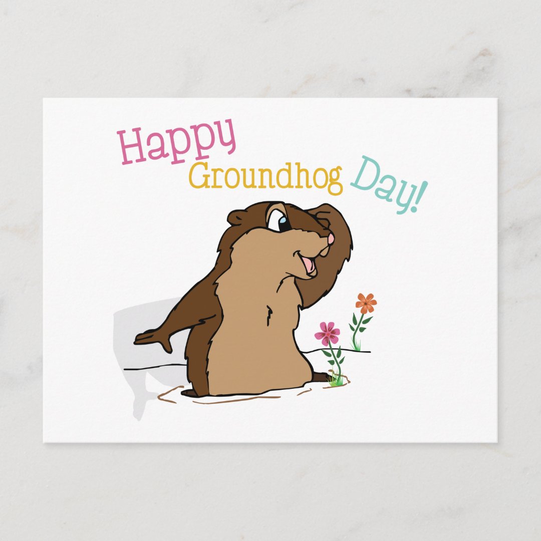 Happy Groundhog Day Postcard | Zazzle
