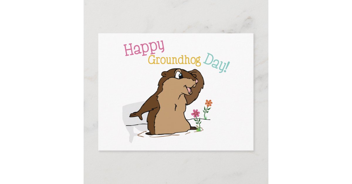 Happy Groundhog Day Postcard | Zazzle