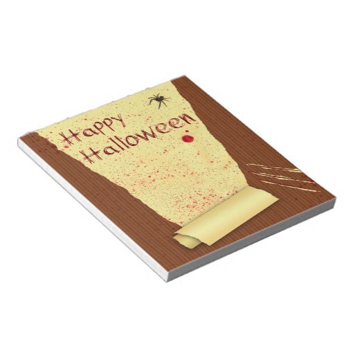 Happy Halloween Bloody Wallpaper Notepad | Zazzle