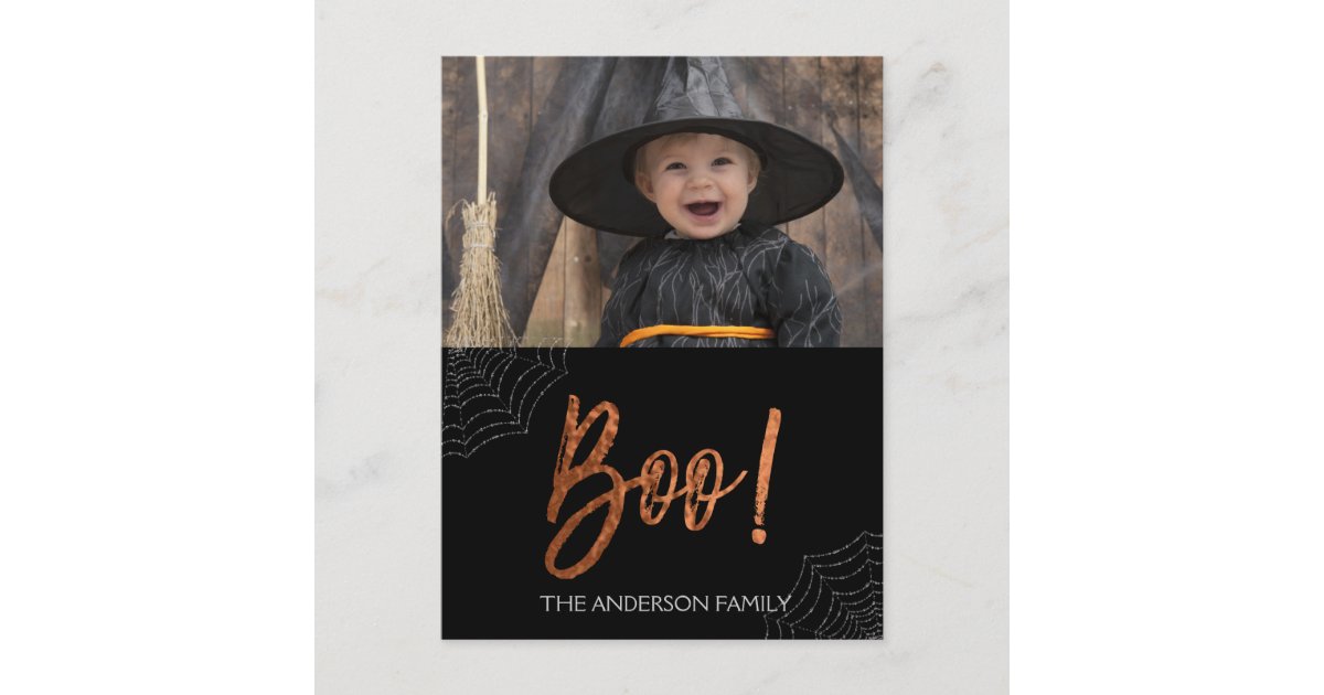 Happy Halloween Boo! Halloween Photo Card | Zazzle