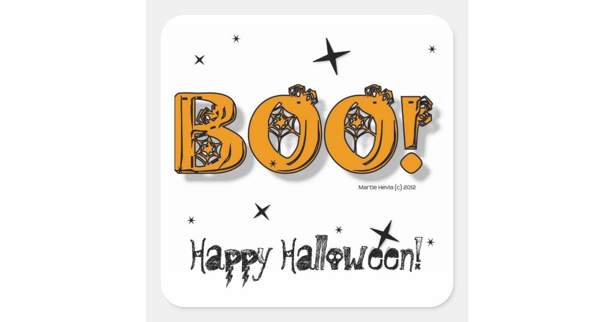 Happy Halloween Boo! Sticker | Zazzle