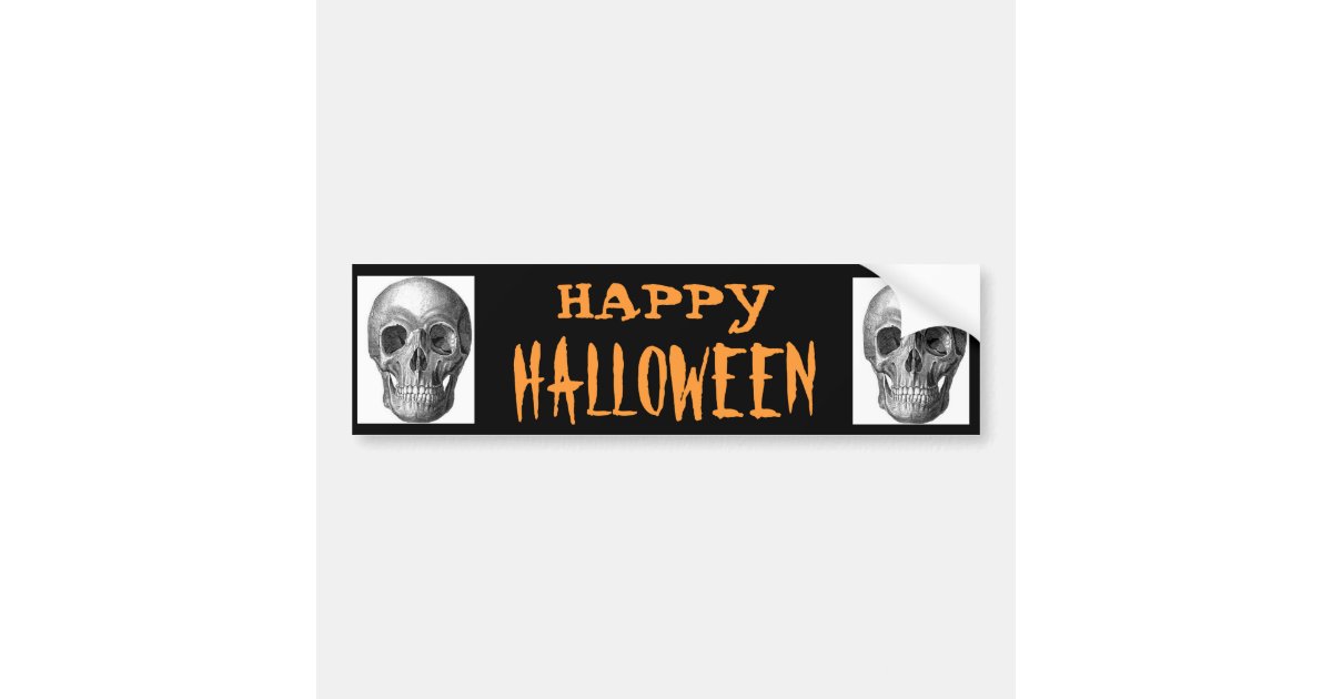 Happy Halloween Bumper Sticker | Zazzle
