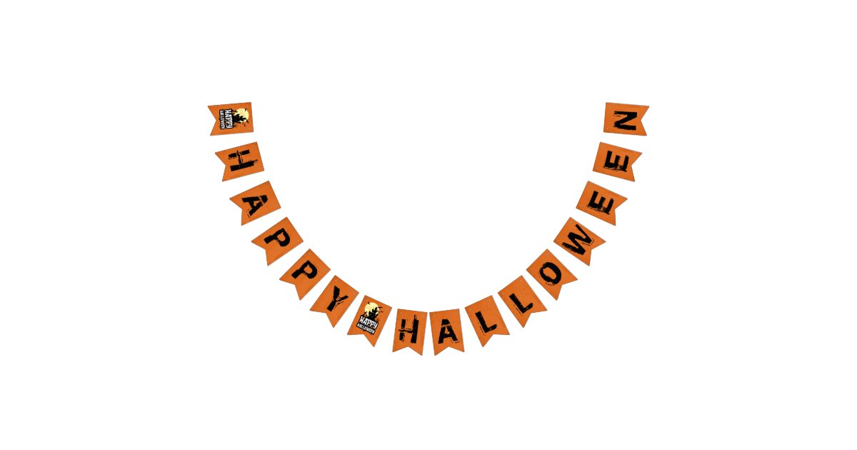 Happy Halloween Bunting Flags | Zazzle
