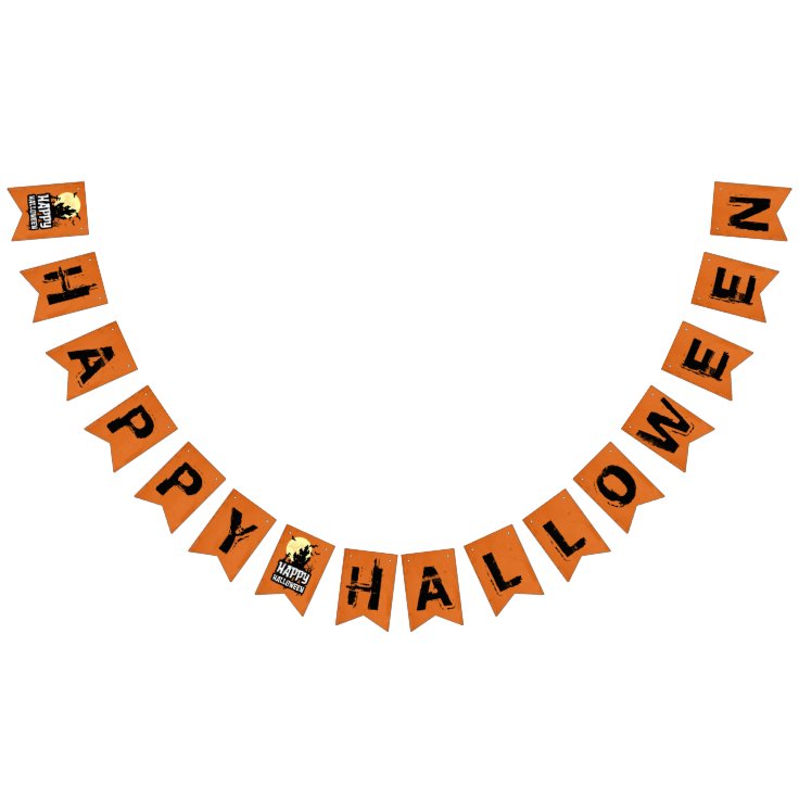 Happy Halloween Bunting Flags | Zazzle