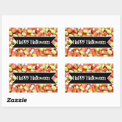 Happy Halloween Candy Candy Corn Stickers | Zazzle