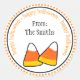 Happy Halloween Candy Corn Dot Circle Labels | Zazzle