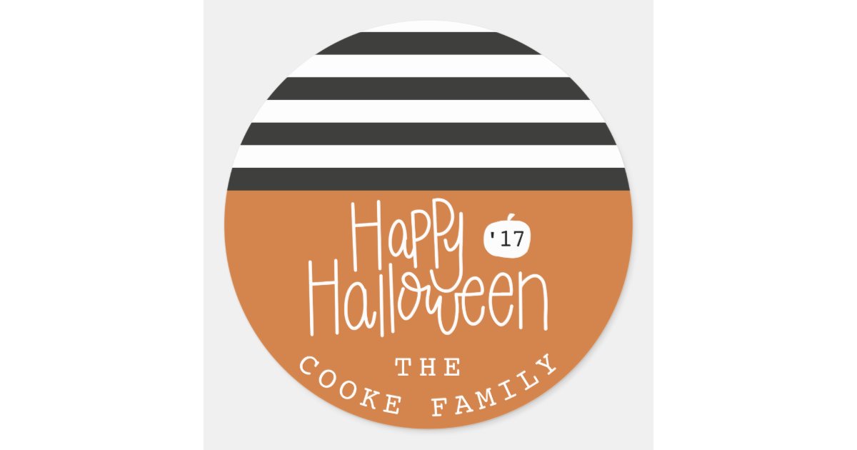 HAPPY HALLOWEEN CLASSIC ROUND STICKER | Zazzle