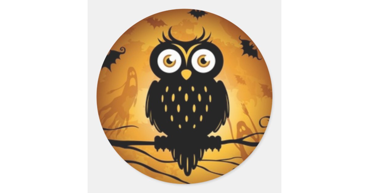 Happy Halloween Classic Round Sticker | Zazzle