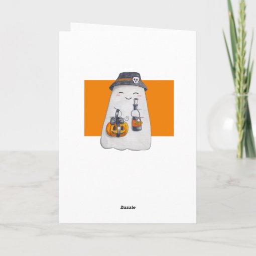 Happy Halloween / Cute Ghost Card | Zazzle