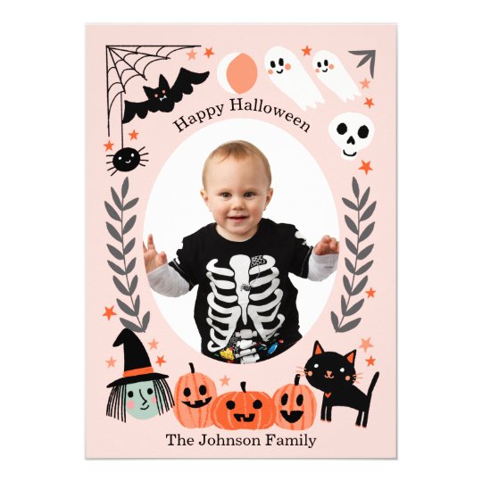 Happy Halloween cute kids photo card | Zazzle.com