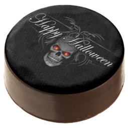 Happy Halloween Evil Skull Chocolate Covered Oreo | Zazzle
