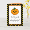 Happy Halloween | Funny Pumpkin Pun Card | Zazzle
