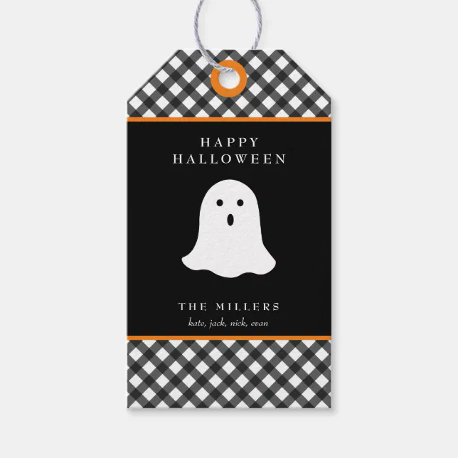 Happy Halloween Ghost Gift Tag Gift Label | Zazzle