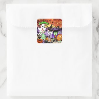 Happy Halloween Goblin Sheet Stickers Cute | Zazzle