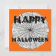 Happy Halloween on Spider Web Text Invitation | Zazzle