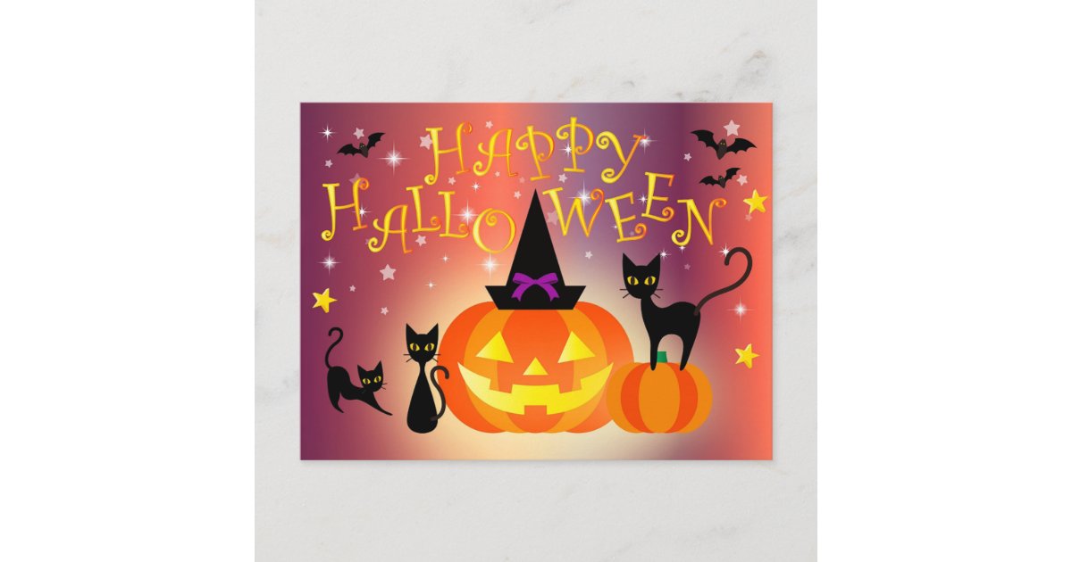 Happy Halloween Postcard | Zazzle