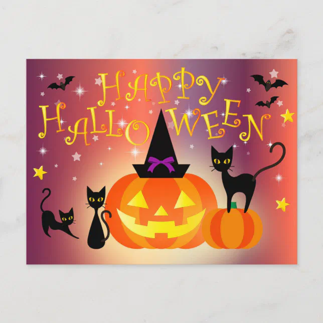 Happy Halloween Postcard | Zazzle