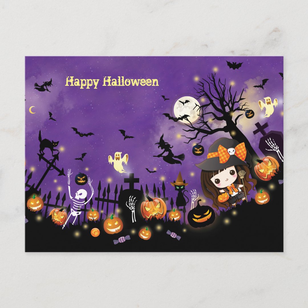Happy Halloween Postcard | Zazzle