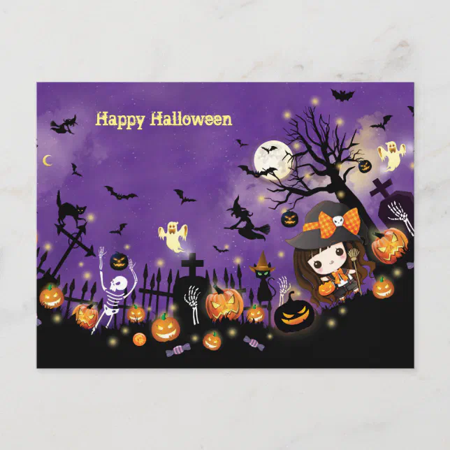 Happy Halloween Postcard | Zazzle