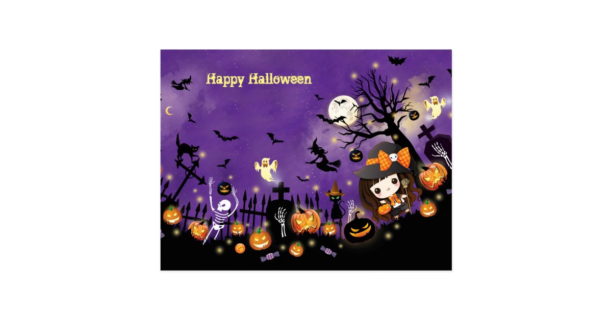 Happy Halloween Postcard | Zazzle.com