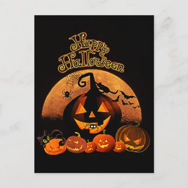 Happy Halloween postcard | Zazzle
