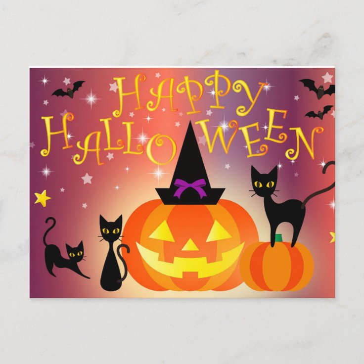 Happy Halloween Postcard | Zazzle