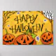 Happy Halloween Pumpkins Poster | Zazzle
