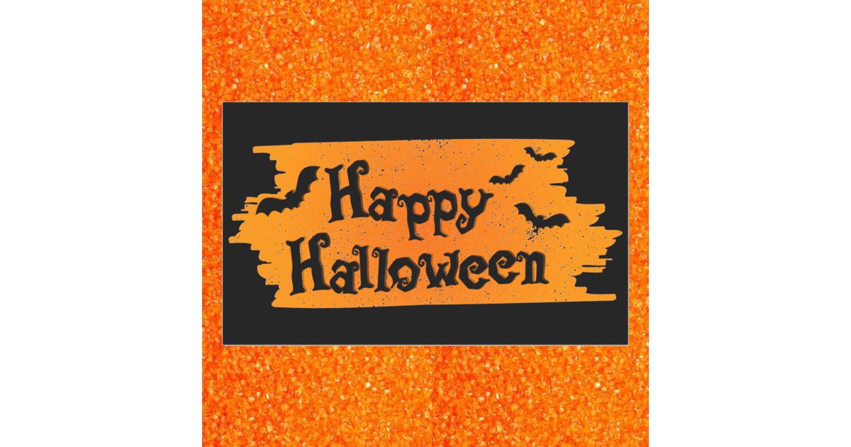 Happy Halloween Rectangular Sticker | Zazzle
