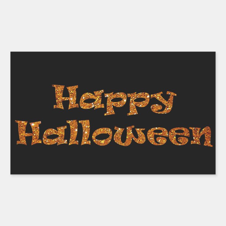 Happy Halloween Rectangular Sticker | Zazzle